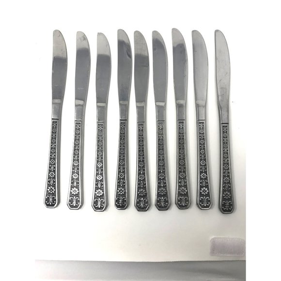 Interpur | Dining | 9 Interpur Florenz Petal Knives Korea Flatware ...